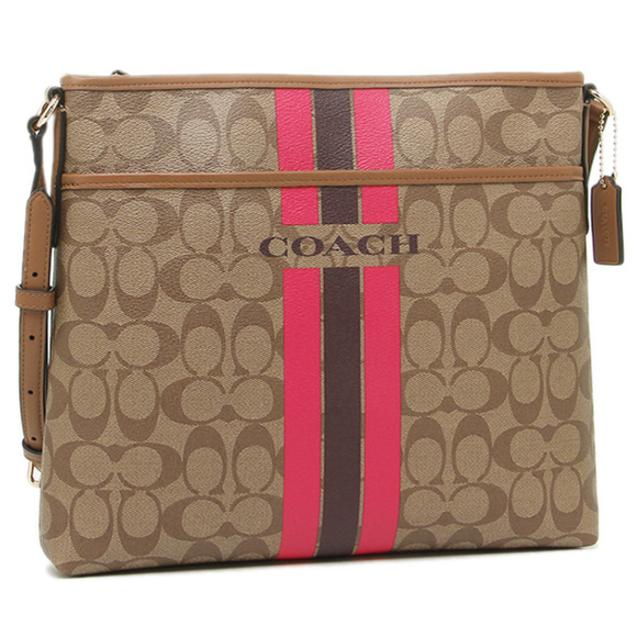 Coach | Bags | Coach Signature Varsity Stripe File Bag Handbag | Poshmark
